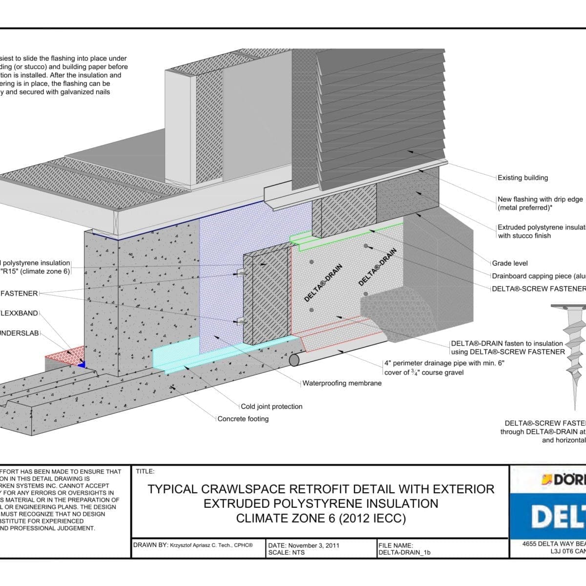 Delta® Drain -Crawlspace Retrofit | Source 2050