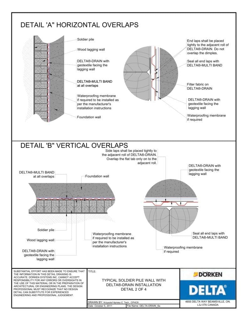 Delta® Drain -Soldier Pile Wall | Source 2050