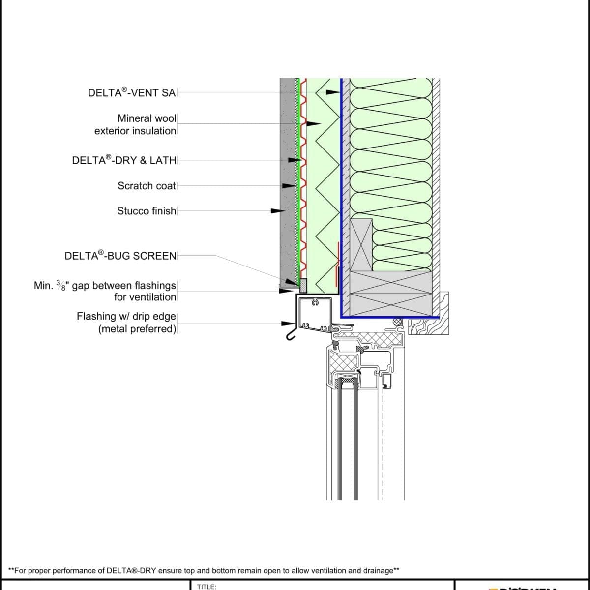 Delta® Dry and Lath with Exterior Insulation - Top of Wall | Source 2050