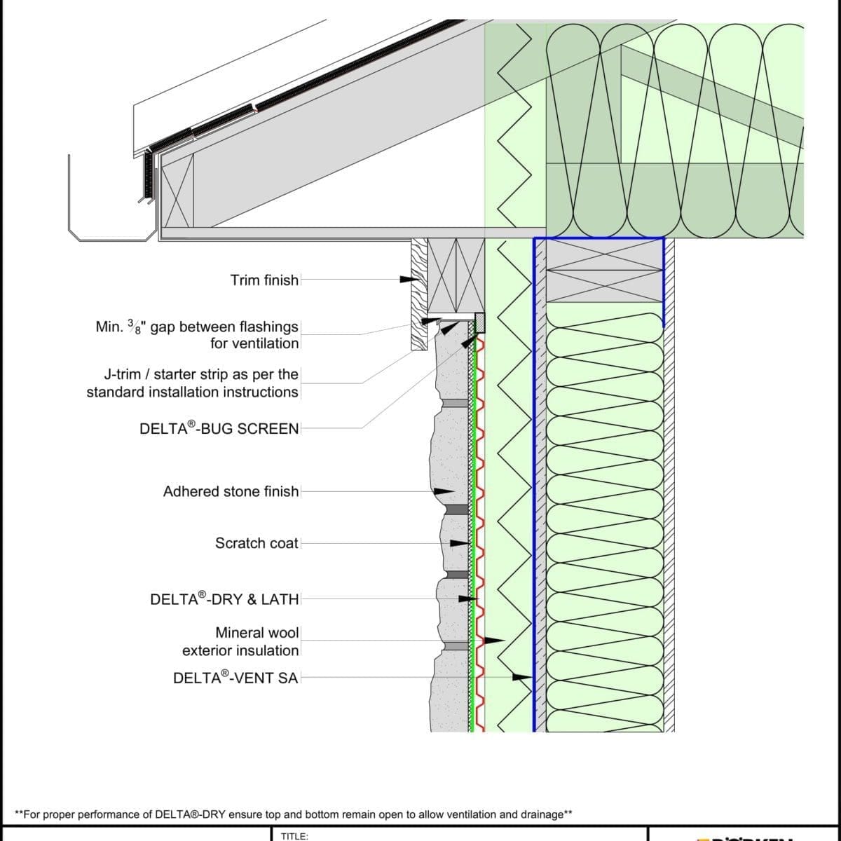 Delta® Dry and Lath with Exterior Insulation - Window Sill | Source 2050
