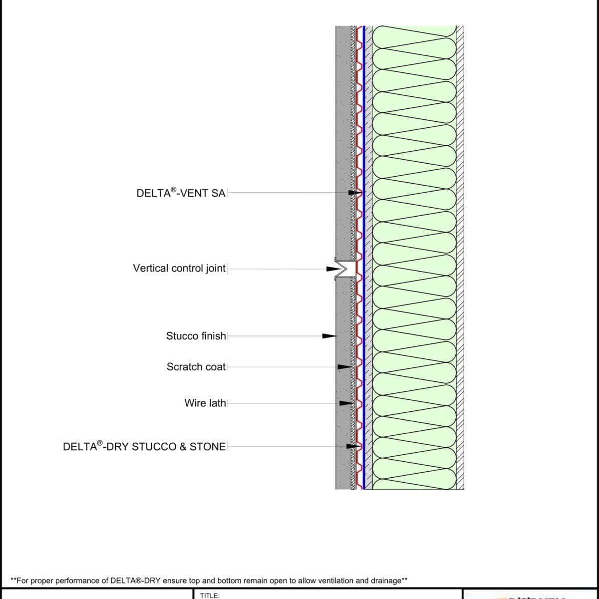 Delta® Dry Stucco and Stone Wall Assembly- Exterior Insulation - Base ...