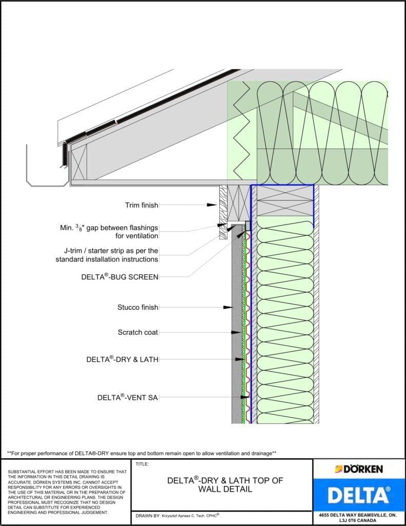 Delta® Dry and Lath - Top of Wall | Source 2050
