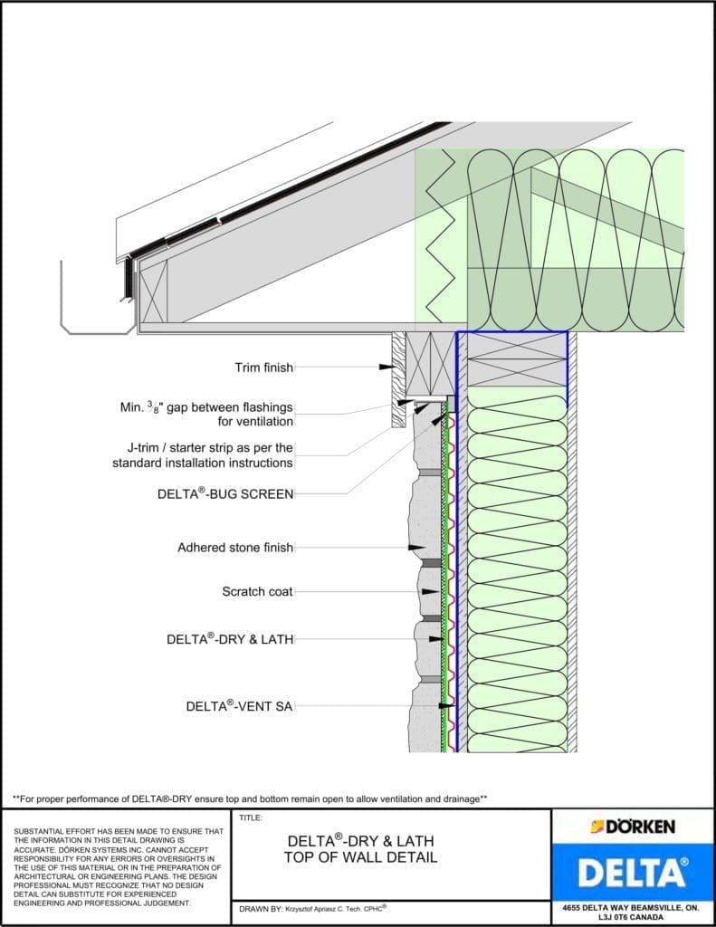 Delta® Dry and Lath - Top of Wall | Source 2050