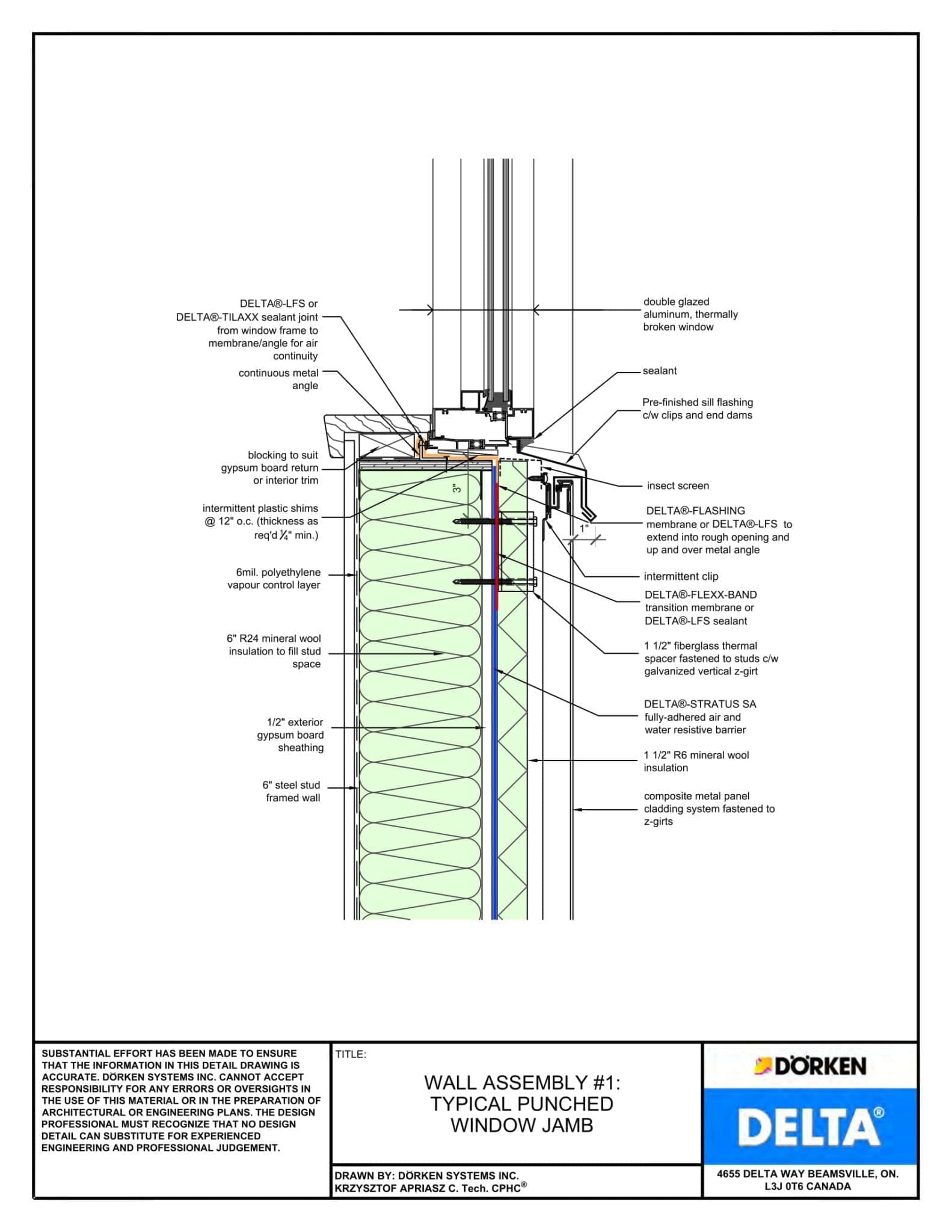 Delta® Stratus SA Wall Assembly - Light Cladding, Steel Frame, Less ...