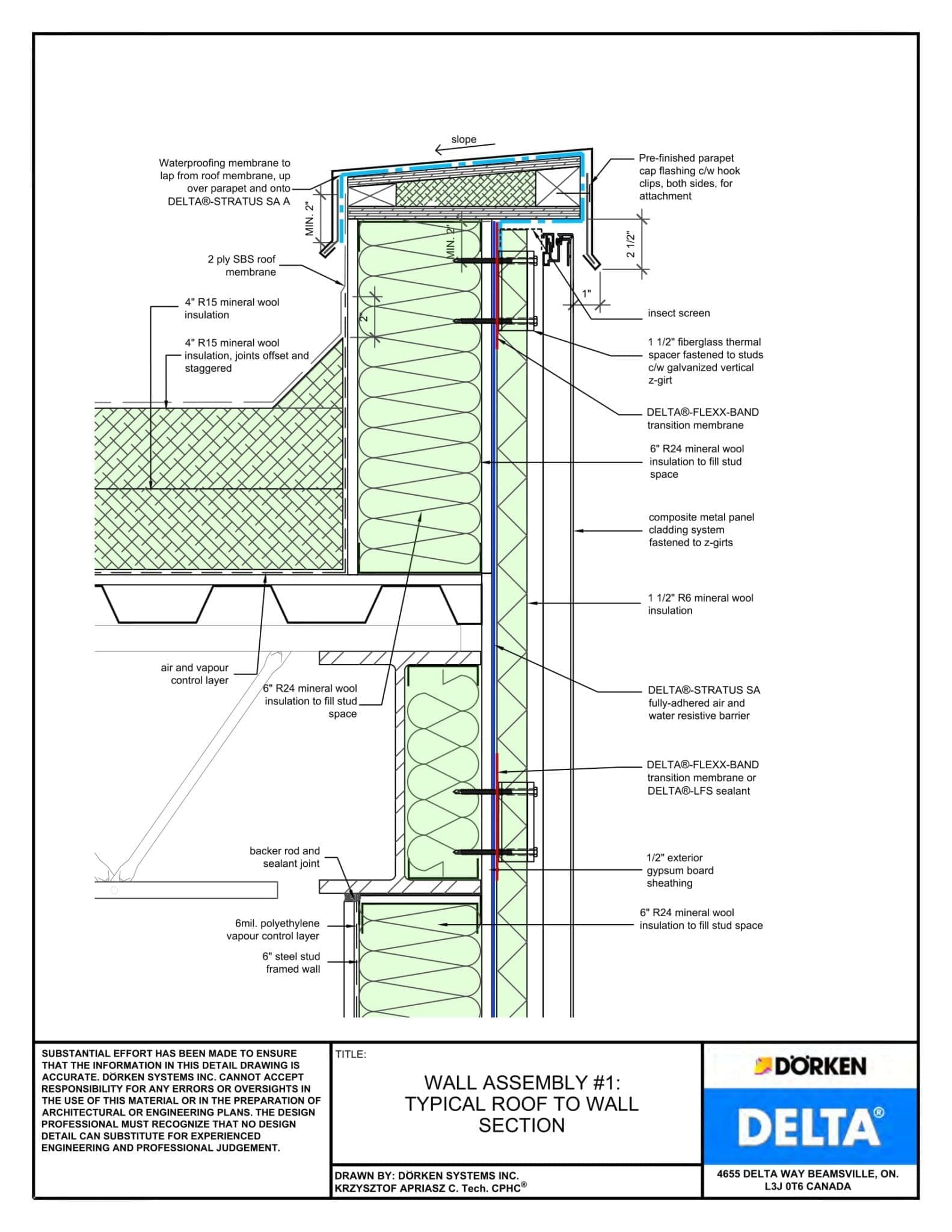 Delta® Stratus SA Wall Assembly - Light Cladding, Steel Frame, Less ...