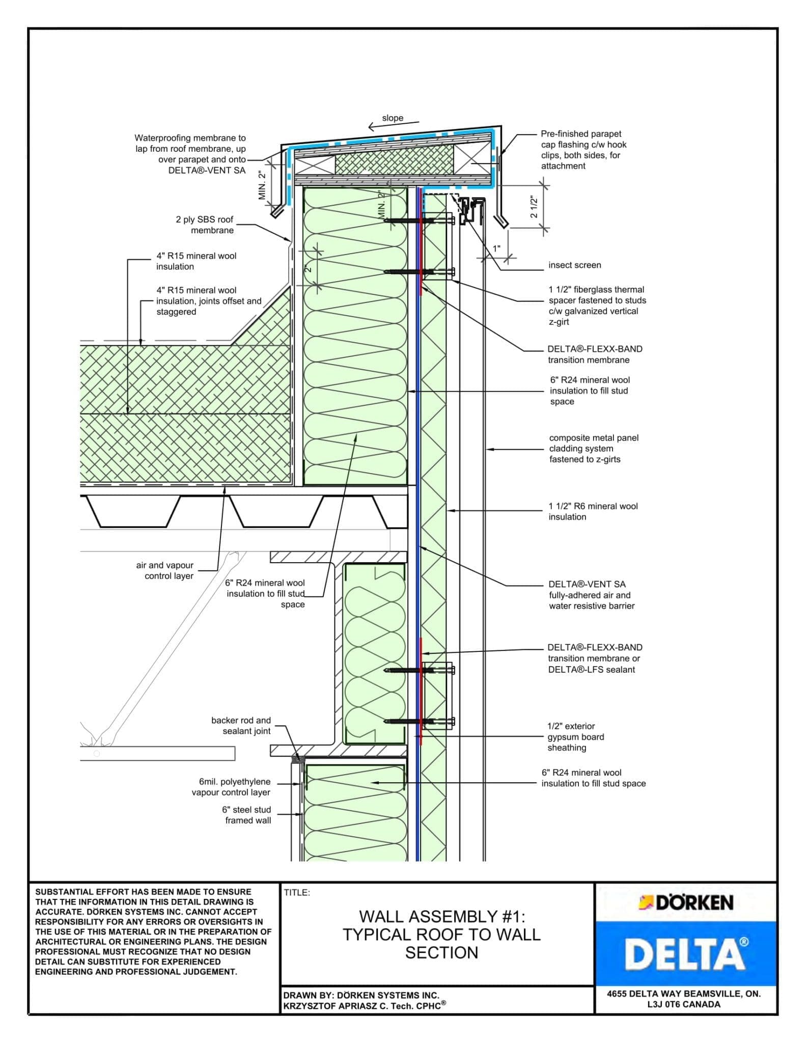Delta® Vent SA Wall Assembly - Light Cladding, Steel Frame, Less than 2 ...