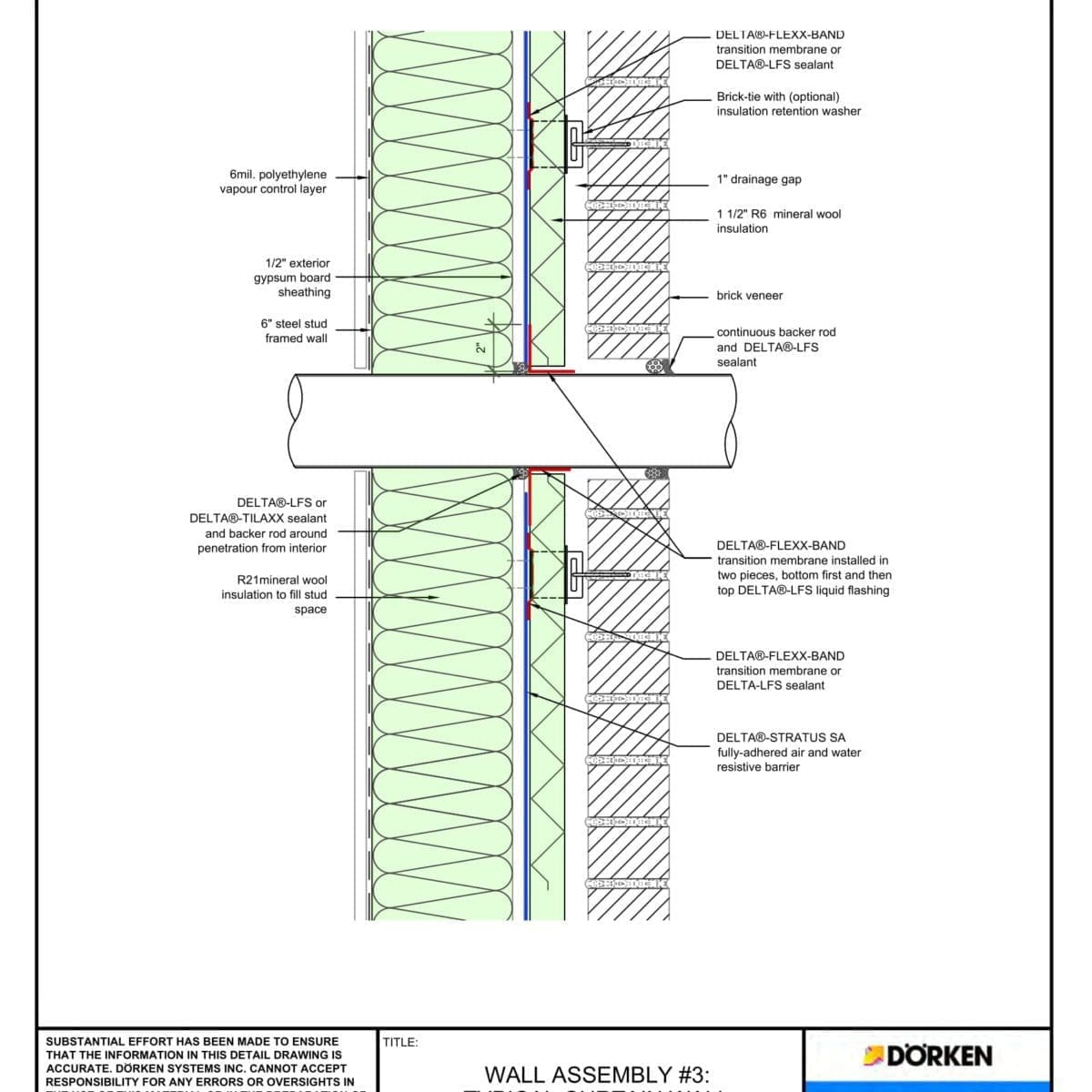 Delta® Stratus SA Wall Assembly - Heavy Cladding, Steel Frame, Less ...