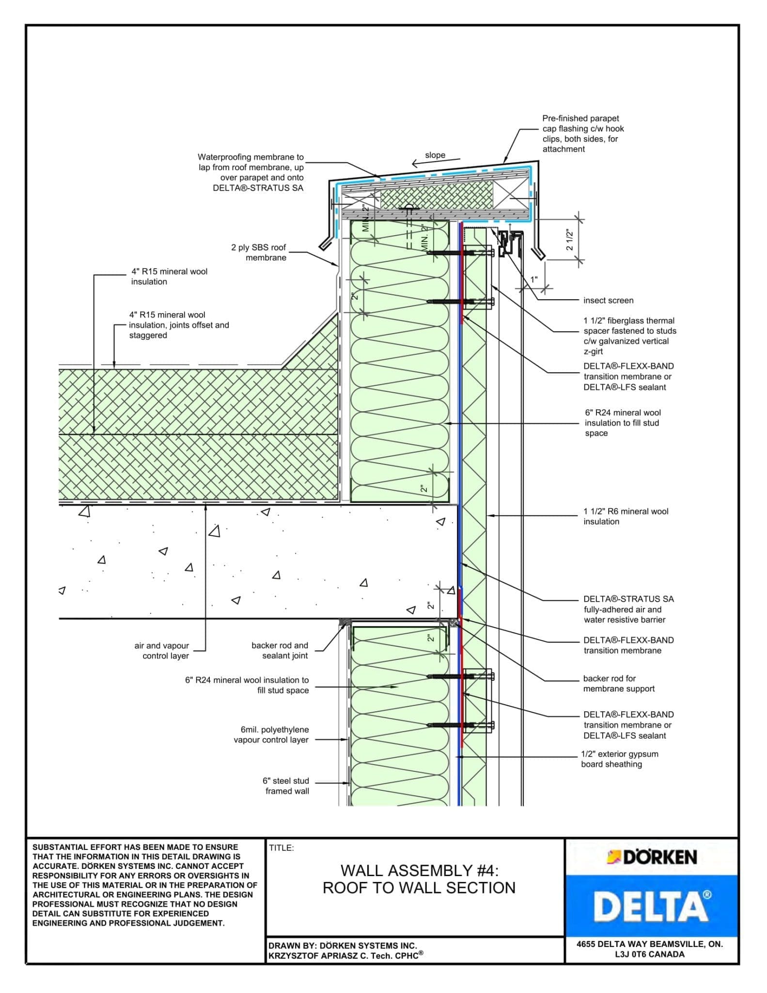 Delta® Stratus SA Wall Assembly — Light Cladding, Concrete Frame, Less ...