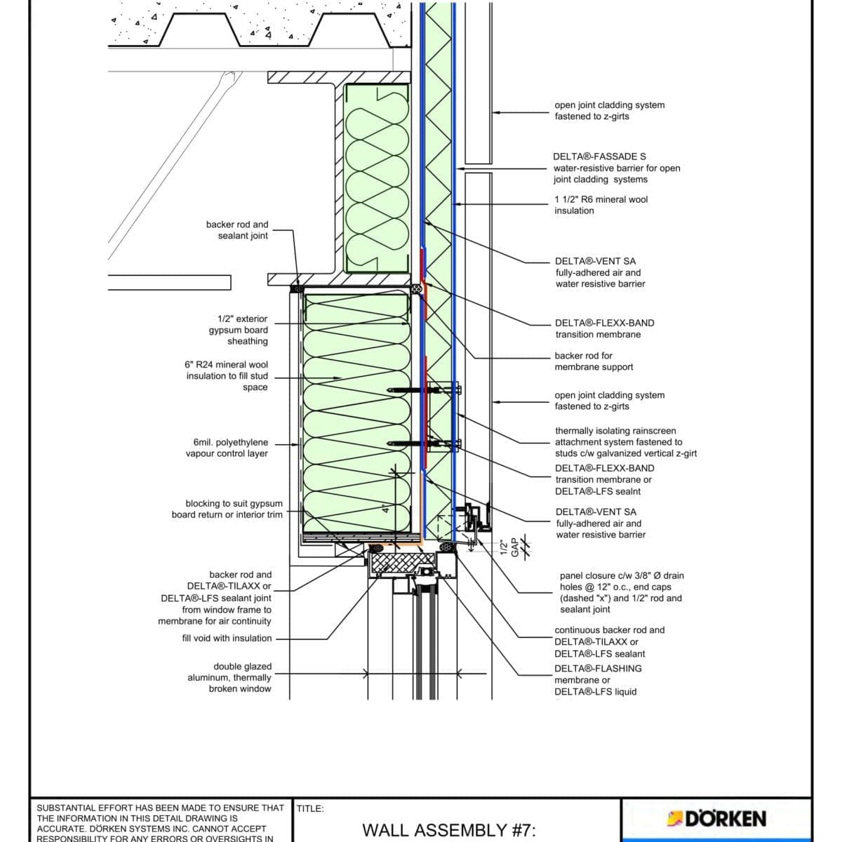 Delta® Fassade S Wall Assembly — Opened Joint Cladding, Steel Frame ...