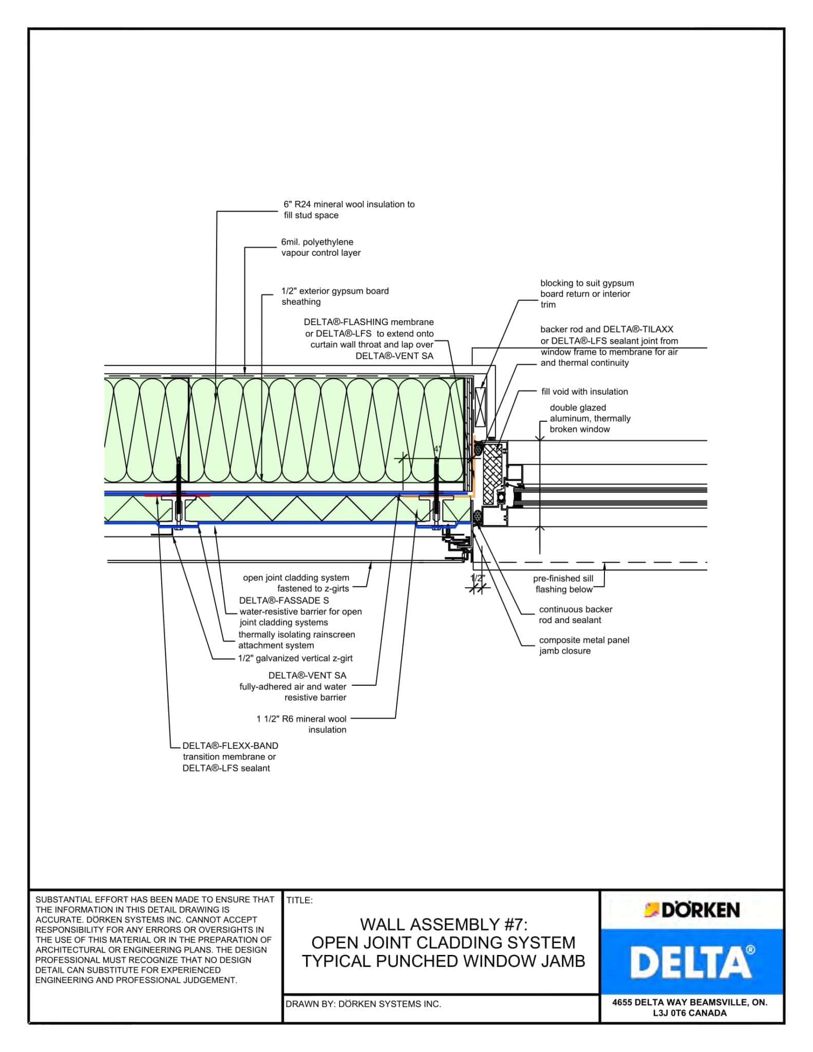 Delta® Fassade S Wall Assembly — Opened Joint Cladding, Steel Frame ...