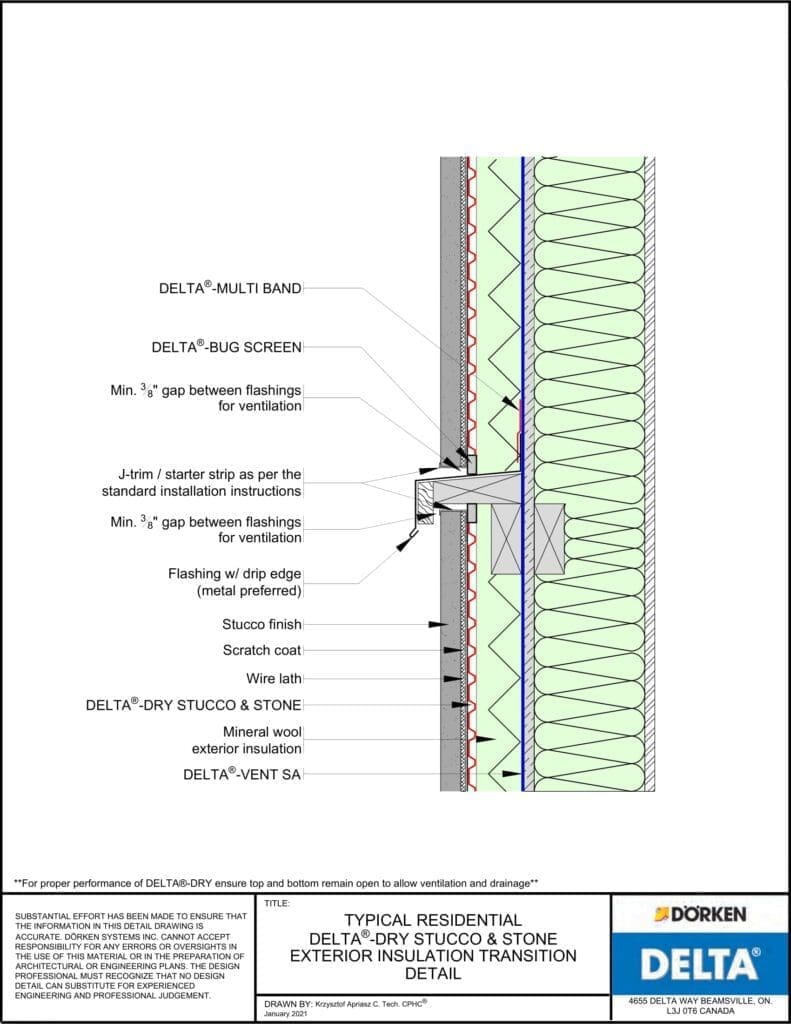 Delta® Dry Stucco and Stone Wall Assembly - Exterior Insulation ...
