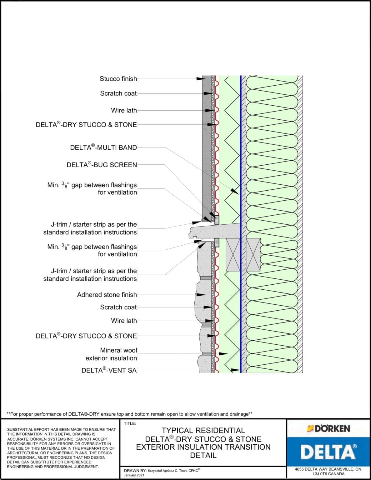 Delta® Dry Stucco and Stone Wall Assembly - Exterior Insulation ...